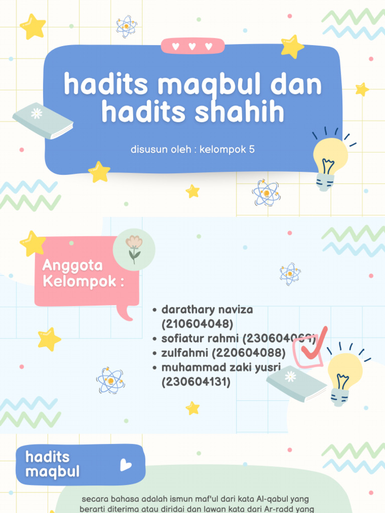 Kelompok 5 Hadis Maqbul Dan Shahih | PDF