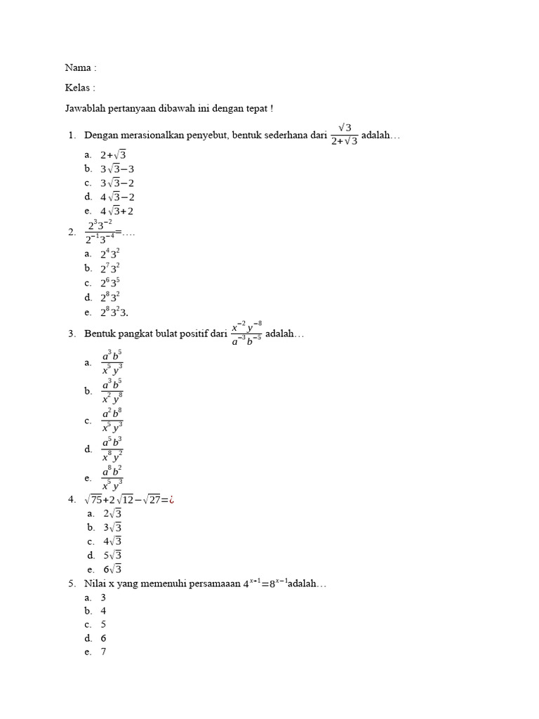 Soal Matematika: Deret, Logaritma, dan Aritmetika | PDF