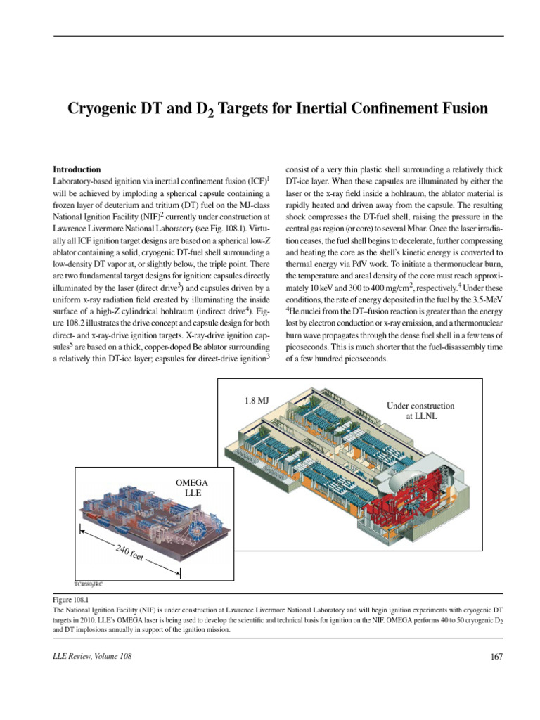 Cryogenic DT and D2 Targets For Inertial Confinement Fusion | PDF ...