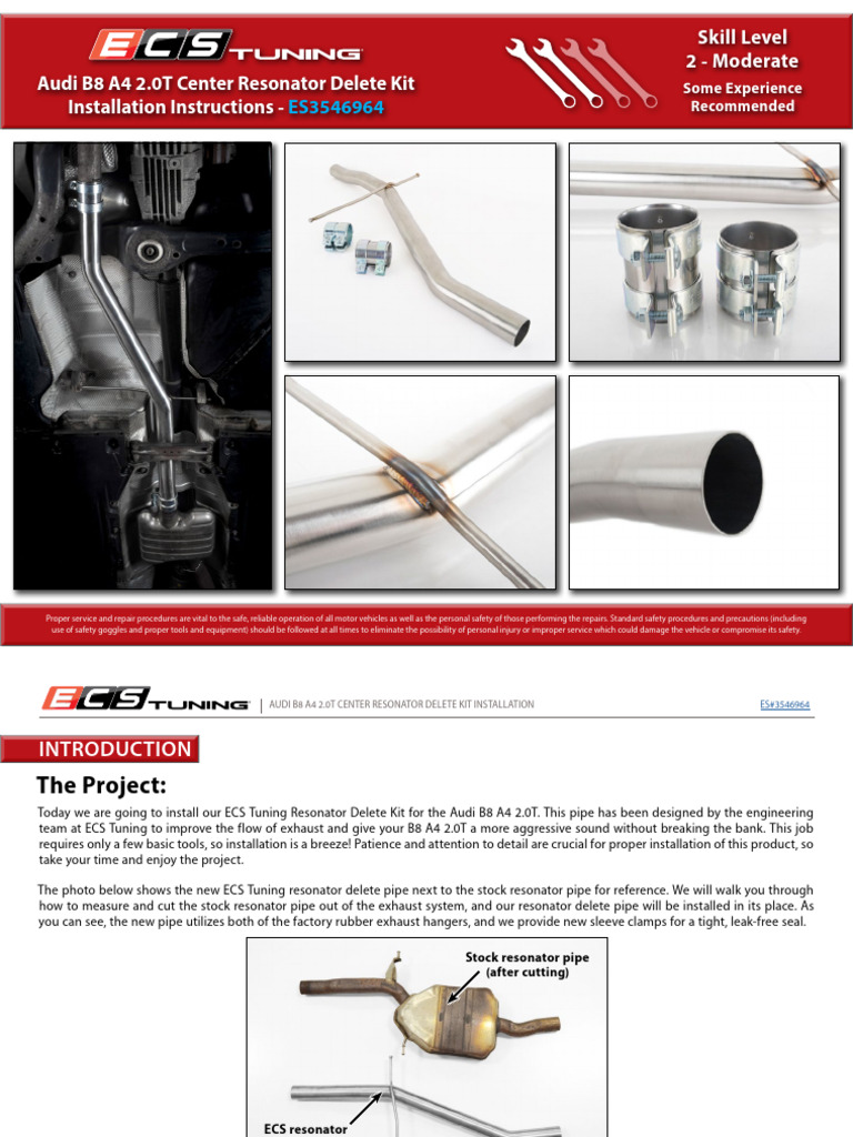 PDF_23503_Audi_B8_A4_2.0T_Center_Resonator_Delete_Kit_Installation ...