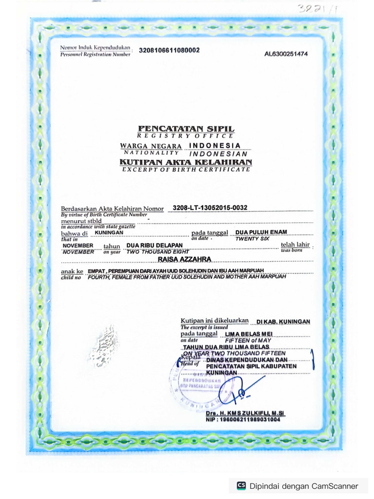 Akta Raisa Azzahra 9C | PDF