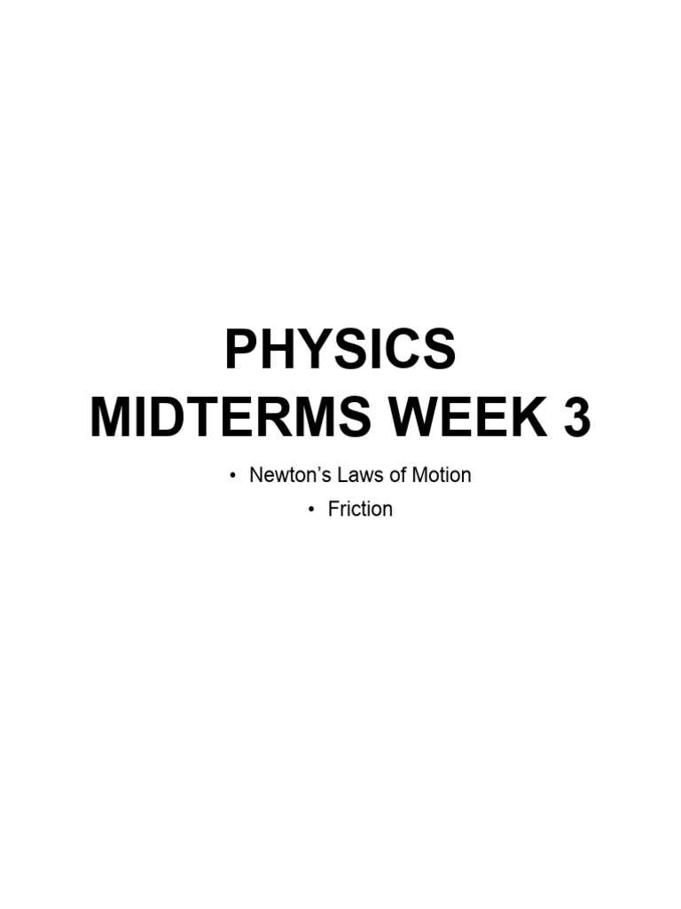Physics Midterms Week-3 | PDF | Social Science | Science & Mathematics
