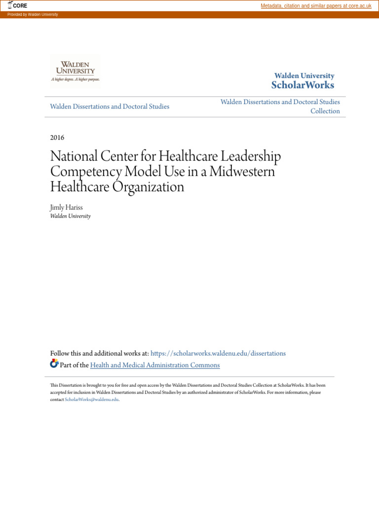 Competency Leadership | PDF | Leadership | Health Care