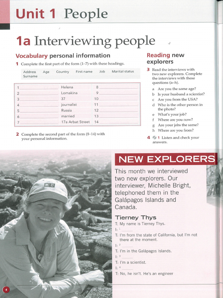 Life - Elementary - WB - Unit 1 | PDF