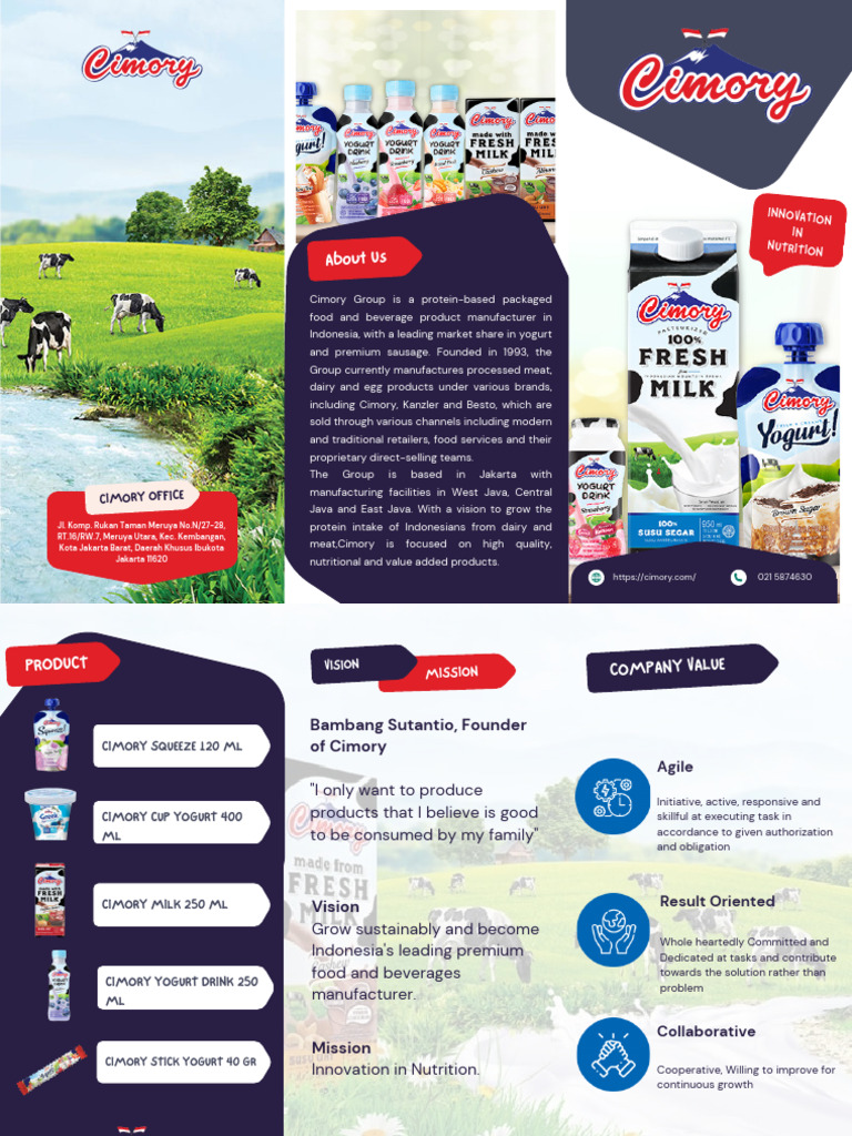 Brochure Cimory | PDF | Marketing | Food Industry