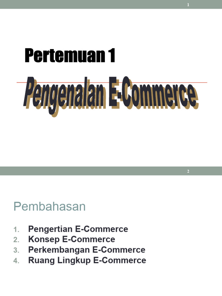 Konsep dan Perkembangan E-Commerce | PDF