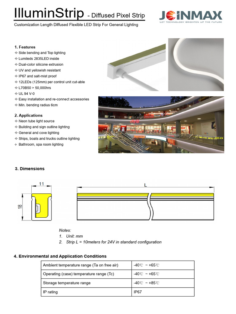 Joinmax - IlluminStrip 1811 DW Pixel | PDF | Lighting | Electricity