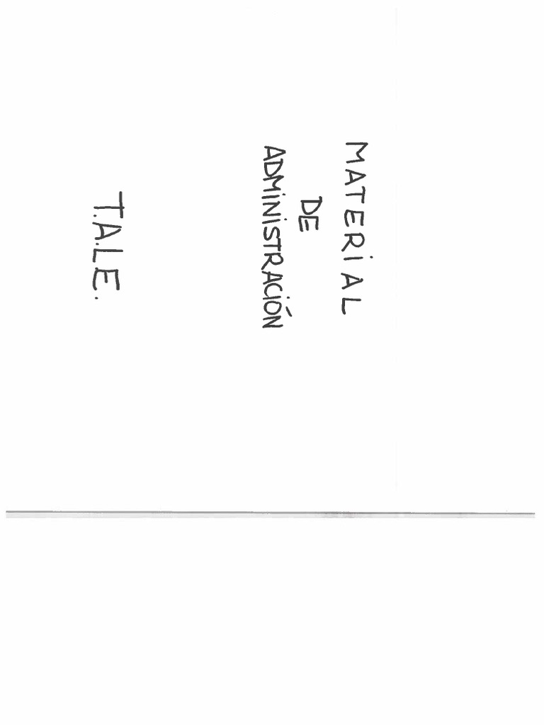 TALE Material de Administración | PDF