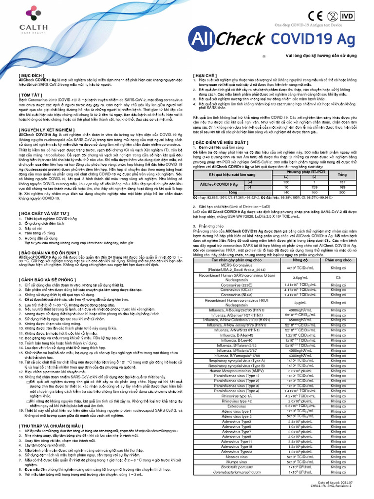 (Dịch) IFU AllCheck COVID19 Ag | PDF