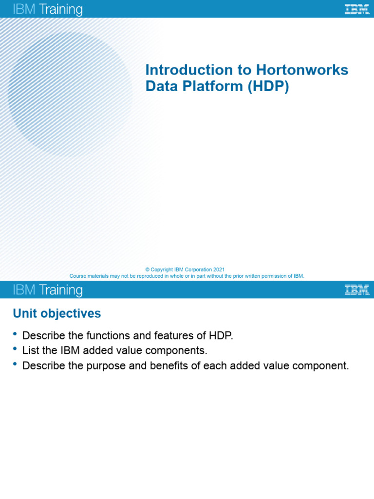 SABDE3G02 Big Data HDP Introduction | PDF | Apache Hadoop | Ibm Db2
