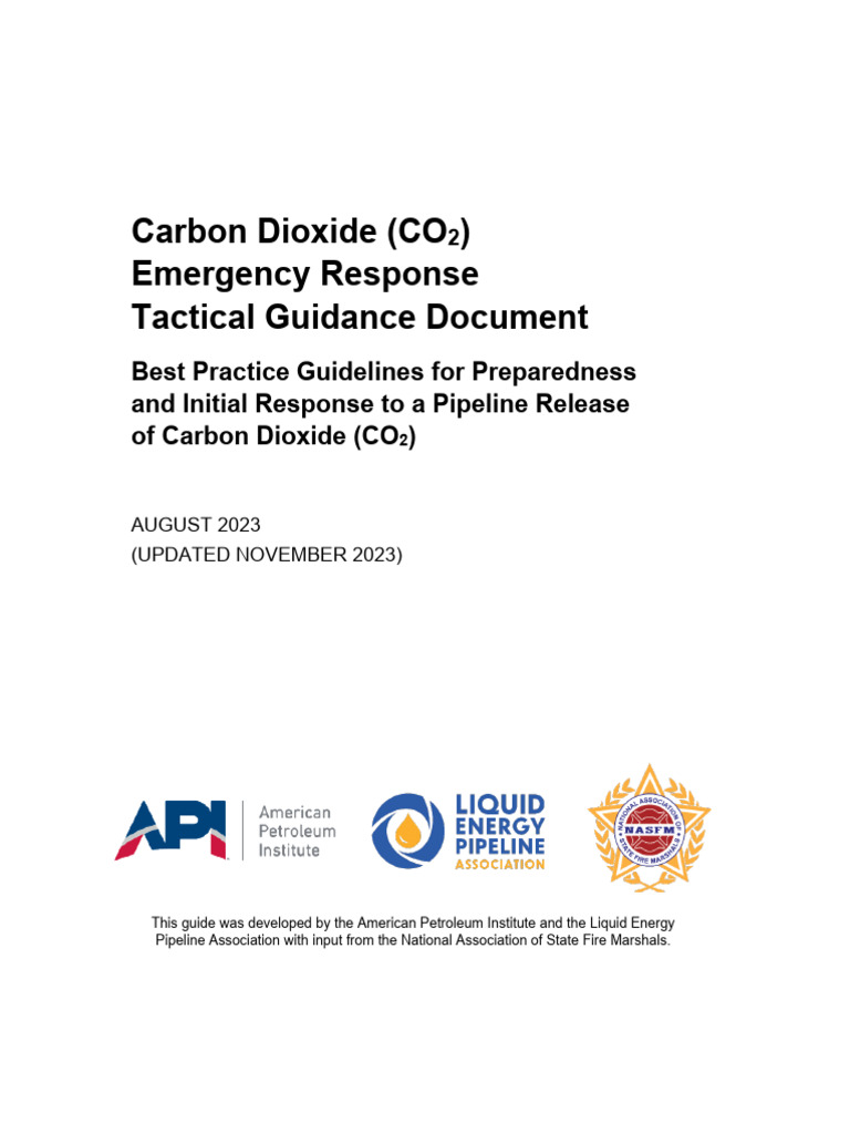 CO2 Tactical Guidance | PDF | Carbon Dioxide | Incident Command System