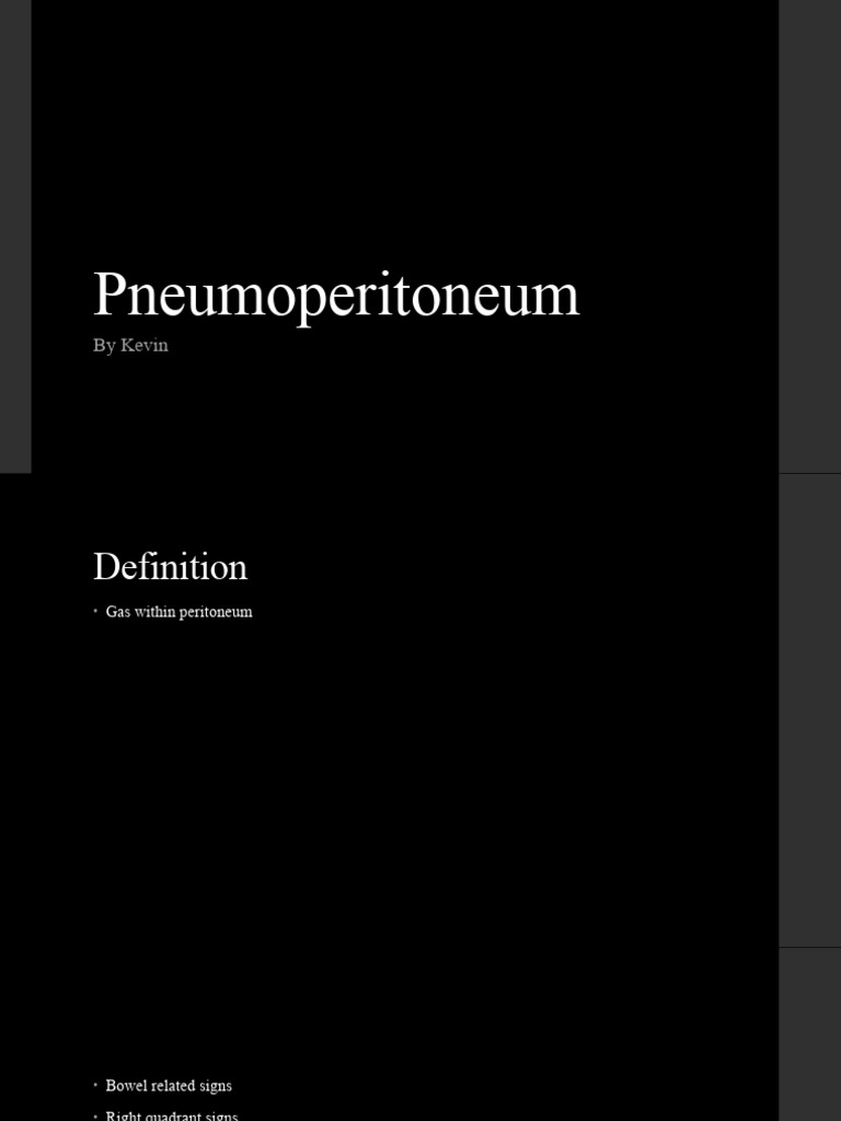 Pneumoperitoneum | PDF