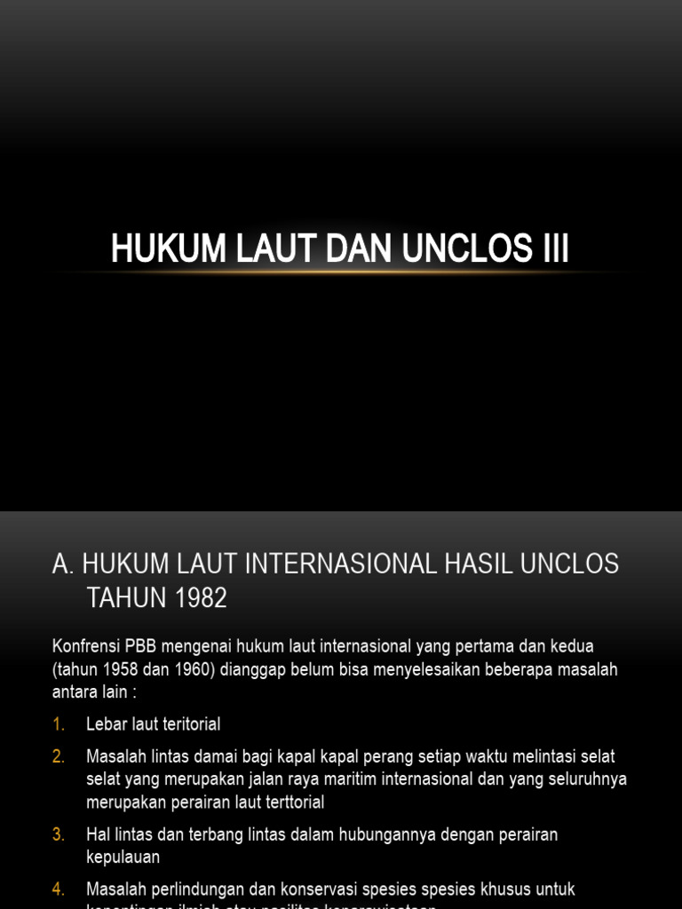Hukum Laut Dan Unclos Iii | PDF