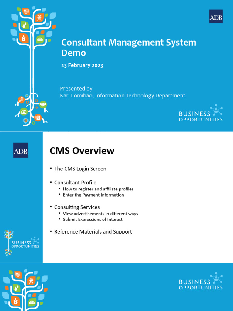 ADB Consultant Management System Guide | PDF | Login | Software