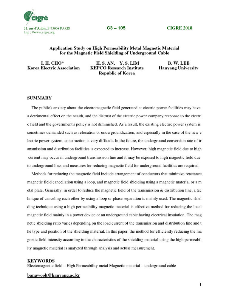 C3-105 | PDF | Magnetic Field | Electric Power Transmission