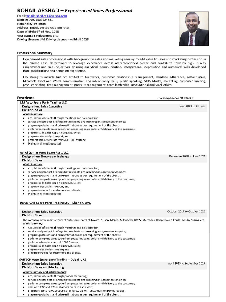 Resume Rohail Arshad | PDF