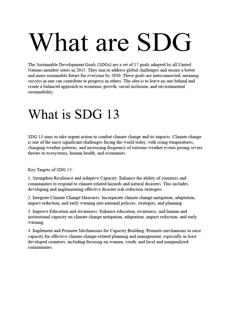 What Are SDG | PDF | Climate Change | Polar Bear