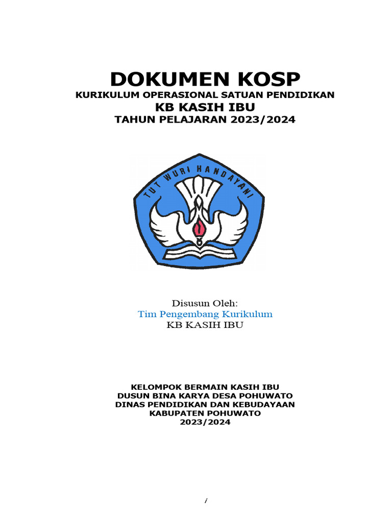 DOKUMEN KOSP 2023 -2024(1) | PDF DOKUMEN KOSP 2023 -2024(1) | PDF