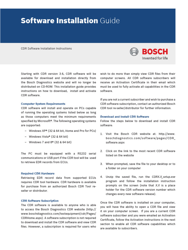 CDR Software Installation Manual 25 0 | PDF | Personal Computers | Microsoft Windows