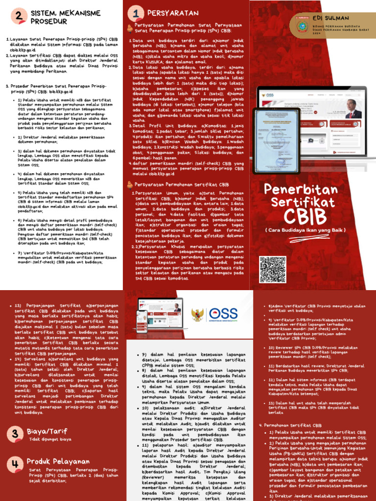 Penerbitan Sertifikasi CBIB Melalui OSS | PDF