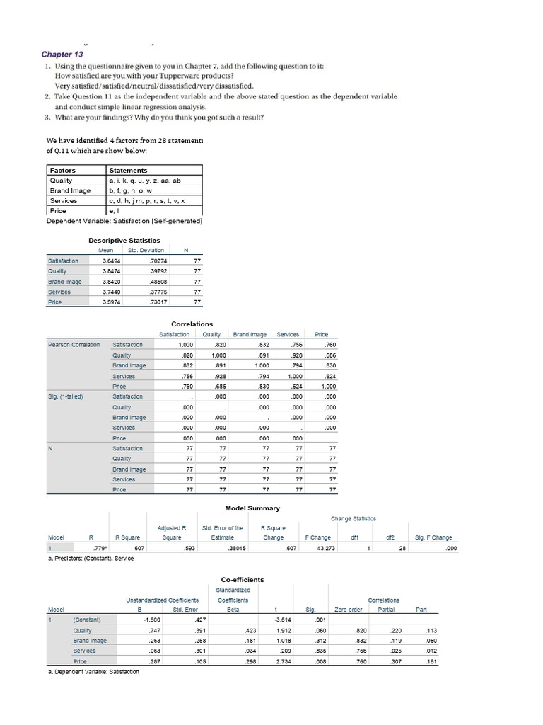 Interpretation MR and OBJ | PDF | Coefficient Of Determination | Linear Regression