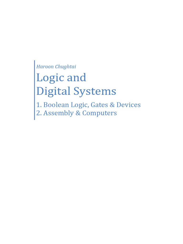 Logic and Digital Systems | Download Free PDF | Logic Gate | Field Effect Transistor