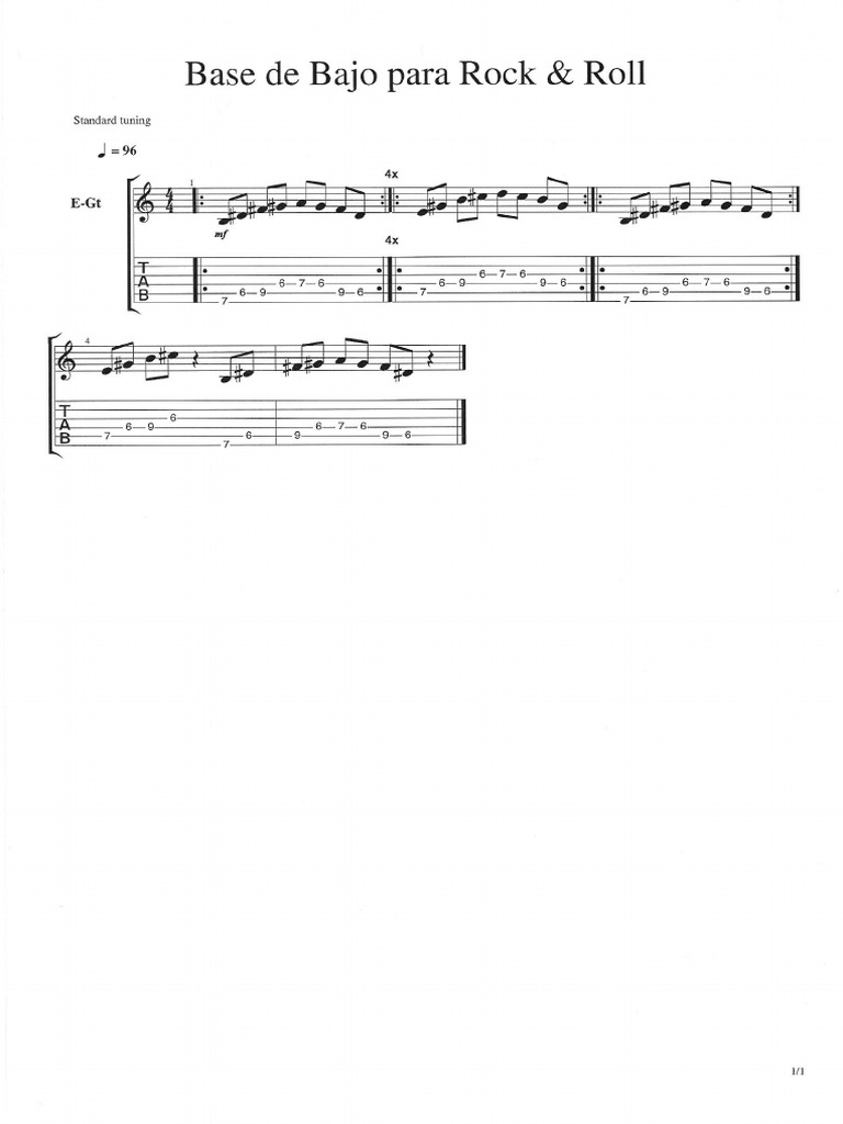 Base de Bajo para Rock & Roll | PDF