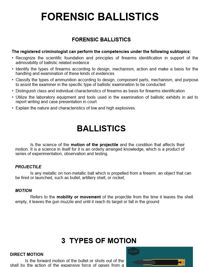 Forensic 6 Forensic Ballistics | PDF | Gun Barrel | Cartridge (Firearms)