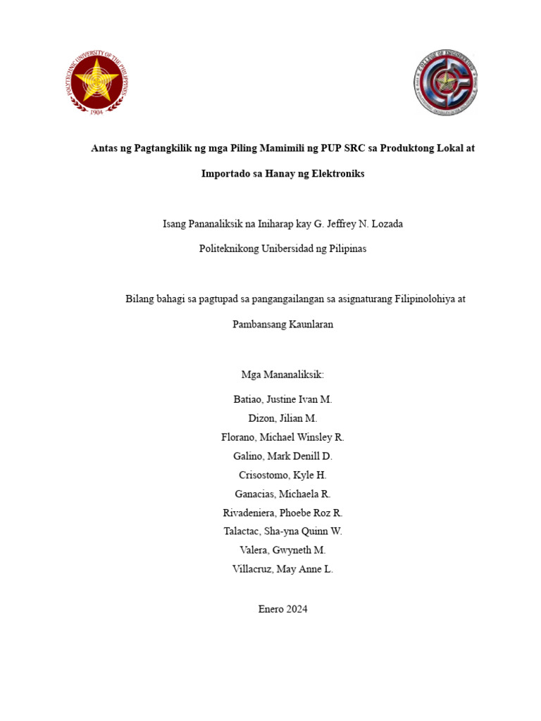 Filipino Research Draft | PDF