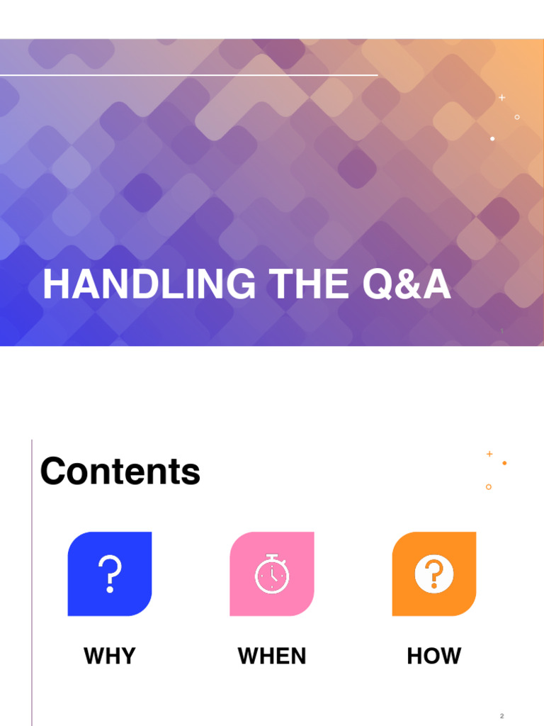 Handling Questions | PDF | Human Communication