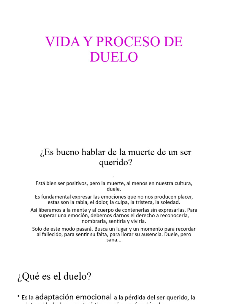 Proceso de Duelo: Fases y Reflexiones | PDF | Dolor | Las emociones