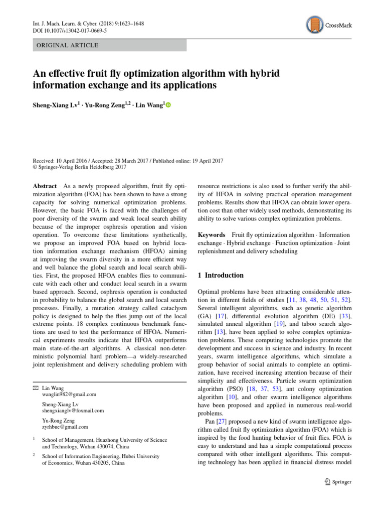 An Effective Fruit Fly Optimization Algorithm With Hybrid Download Free Pdf Mathematical