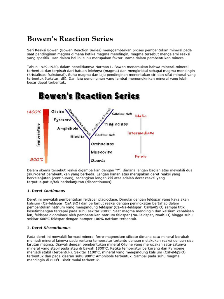 Bowen Reaction Series | PDF