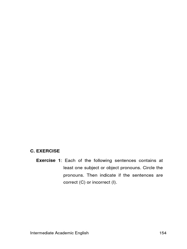 Intermediate Academic English Exercises | PDF | English Language ...