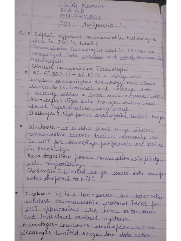 Iot Assignment 1 | PDF