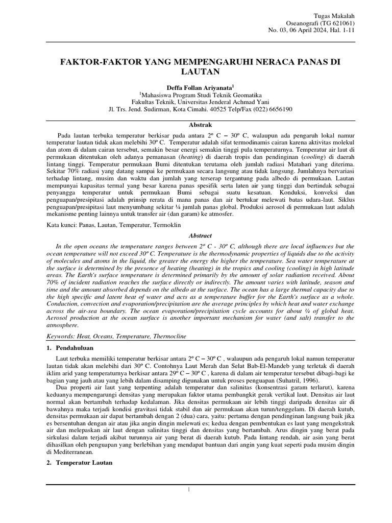 TUGAS 3 Oseanografi - Deffa Follan Ariyanata | PDF | Ilmu Sosial ...