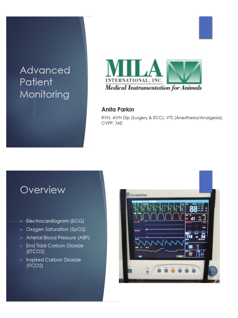 Advanced Anaesthesic Monitoring Techniques - AParkin - SLIDES | PDF ...