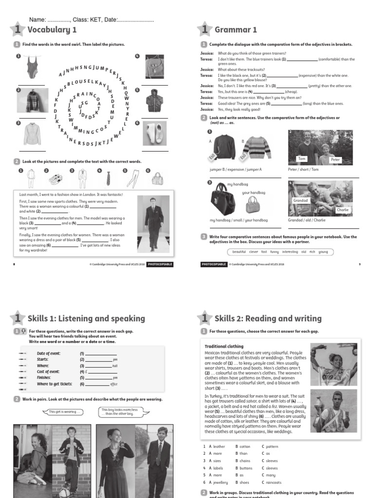 PU 5 - KET Level | Download Free PDF | Clothing | Style