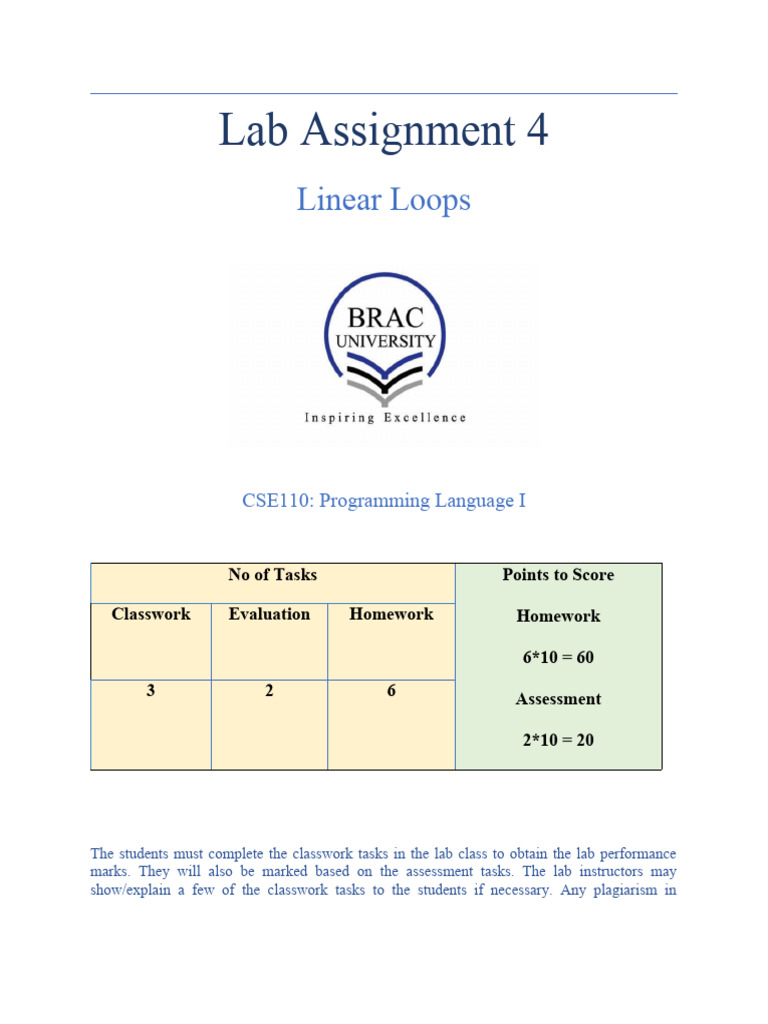 Assignment 4 - Linear Loops | PDF | Numbers | Prime Number