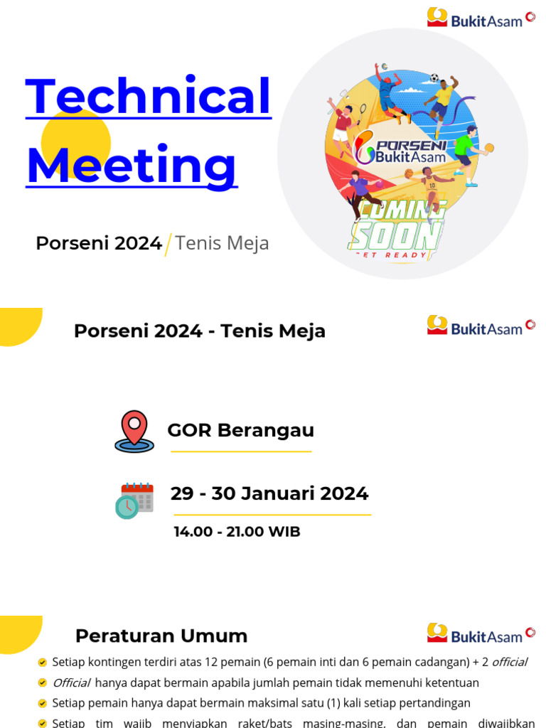 Technical Meeting Porseni 2024 Tenis Meja Pdf