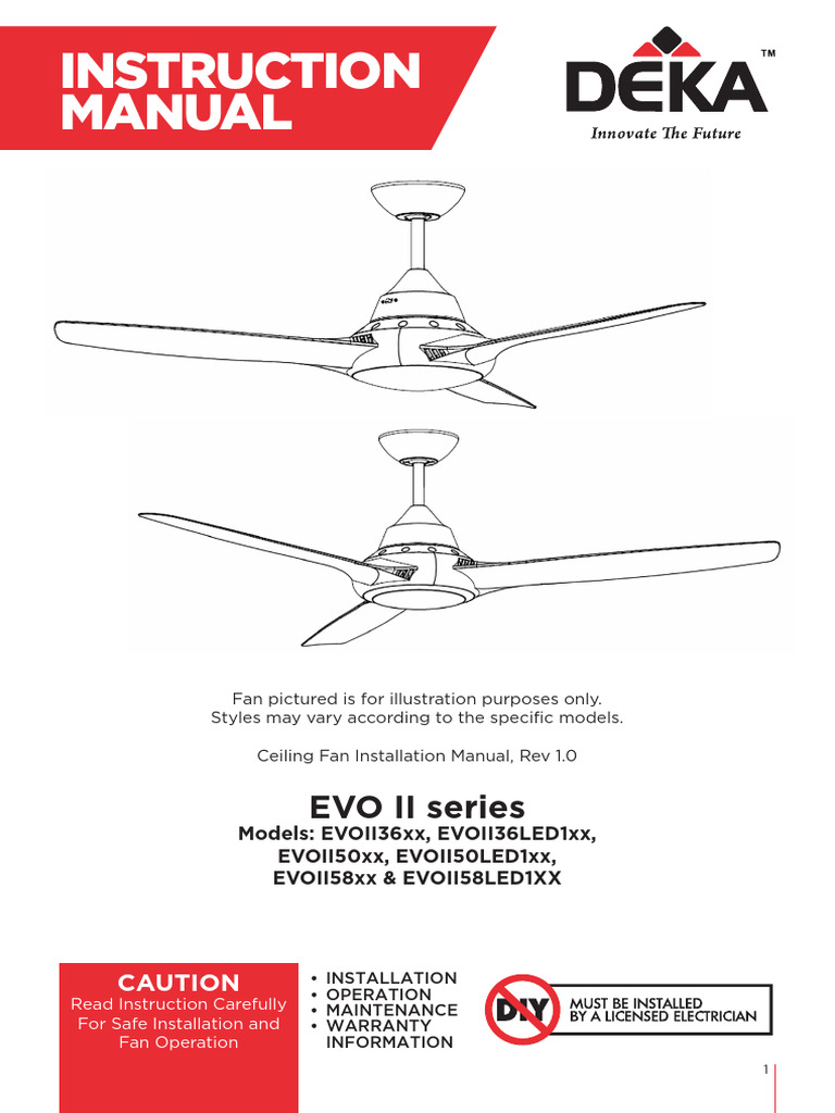 DEKA EVOII Instruction Manual | PDF | Electrical Connector | Mains Electricity