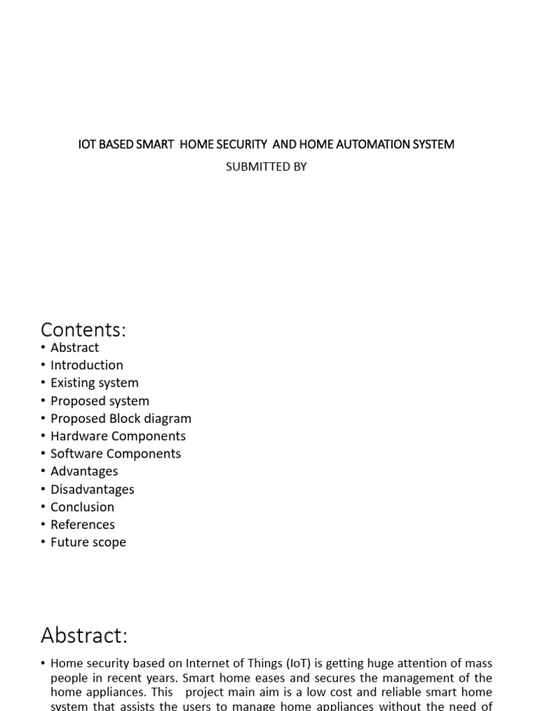 Iot Home Security Arduino | PDF | Home Automation | Internet Of Things