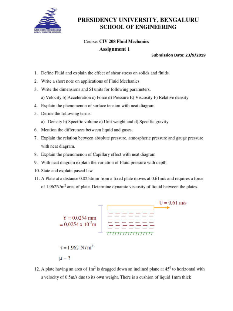 Assignment 1 FM | PDF | Pressure | Pressure Measurement