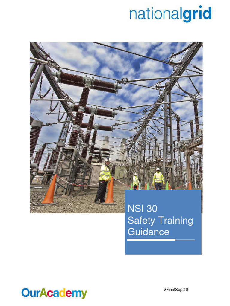NSI 30 Safety Training Guidance Document | PDF | Payments | Electrical Grid