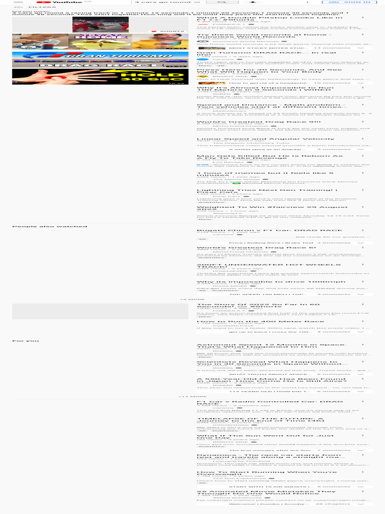 4 Cars Go Round A Racing Track in 1 Minute 12 Seconds, 1 Minute 20 ...