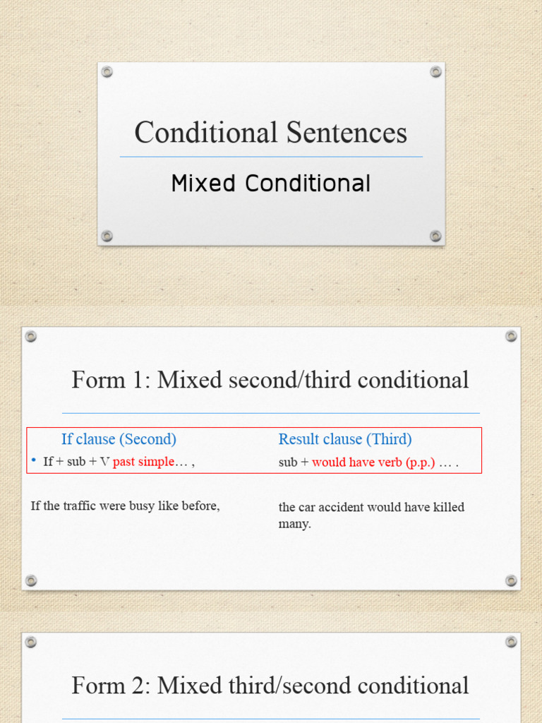 Mixed Conditionals | PDF | Language Arts & Discipline
