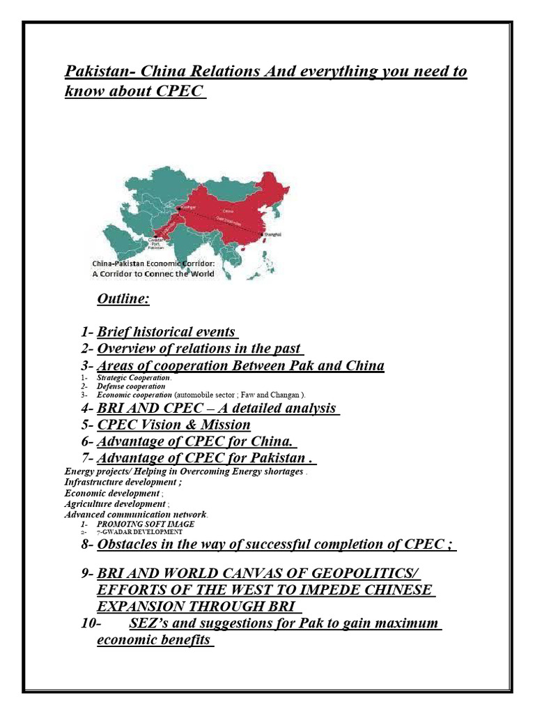 Pak-China Relations and Details of CPEC Lessons From Chinese Economy | PDF | Pakistan | Economies