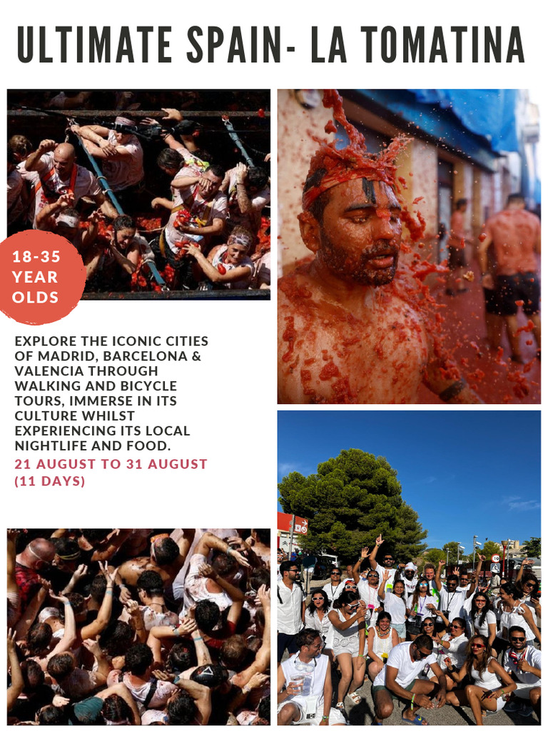 La Tomatina: A Cultural Experience | PDF | Barcelona | Value Added Tax