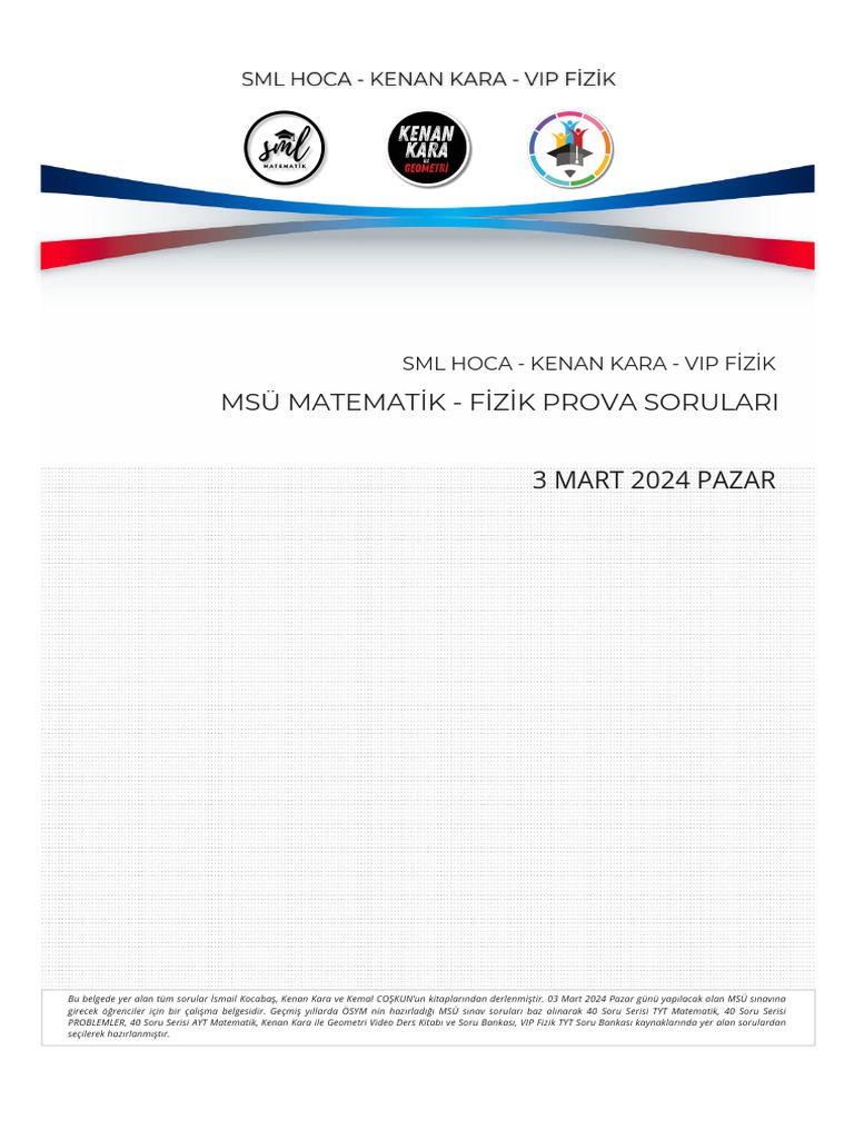 MSÜ Mat-Geo-Fiz 2024 Prova | PDF