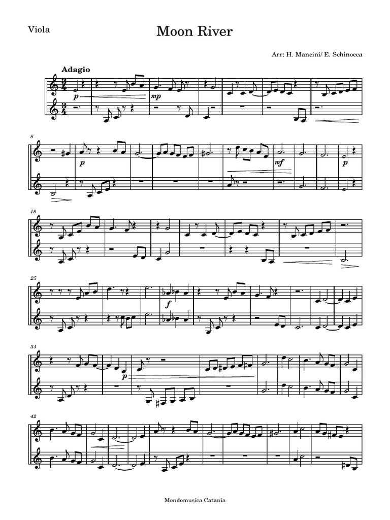 Moon_River-Viola | PDF